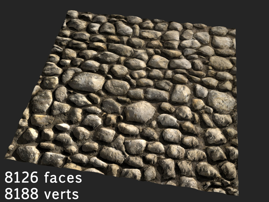 3d model tileable stone