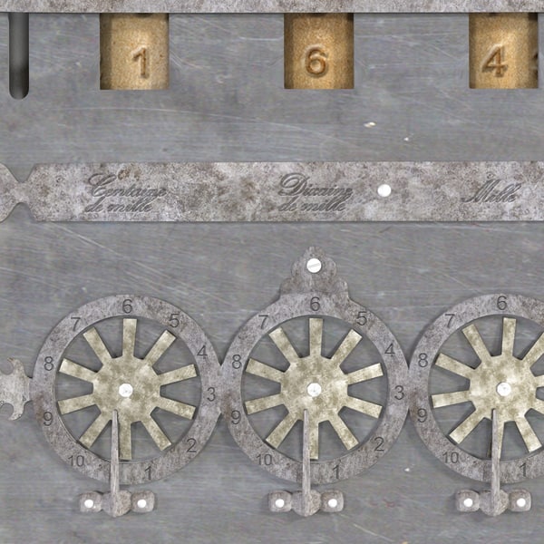 3d blaise pascal calculating machine model