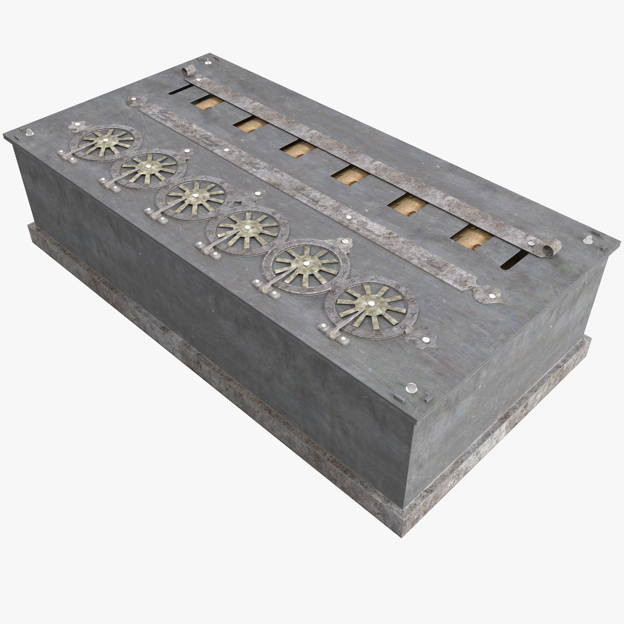 3d blaise pascal calculating machine model