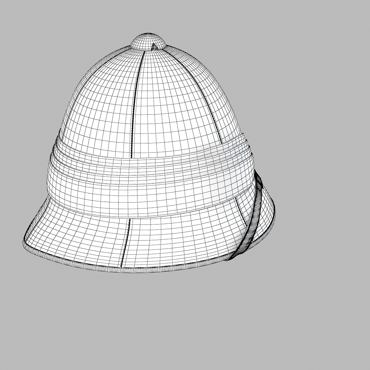 3d model of british pith helmet