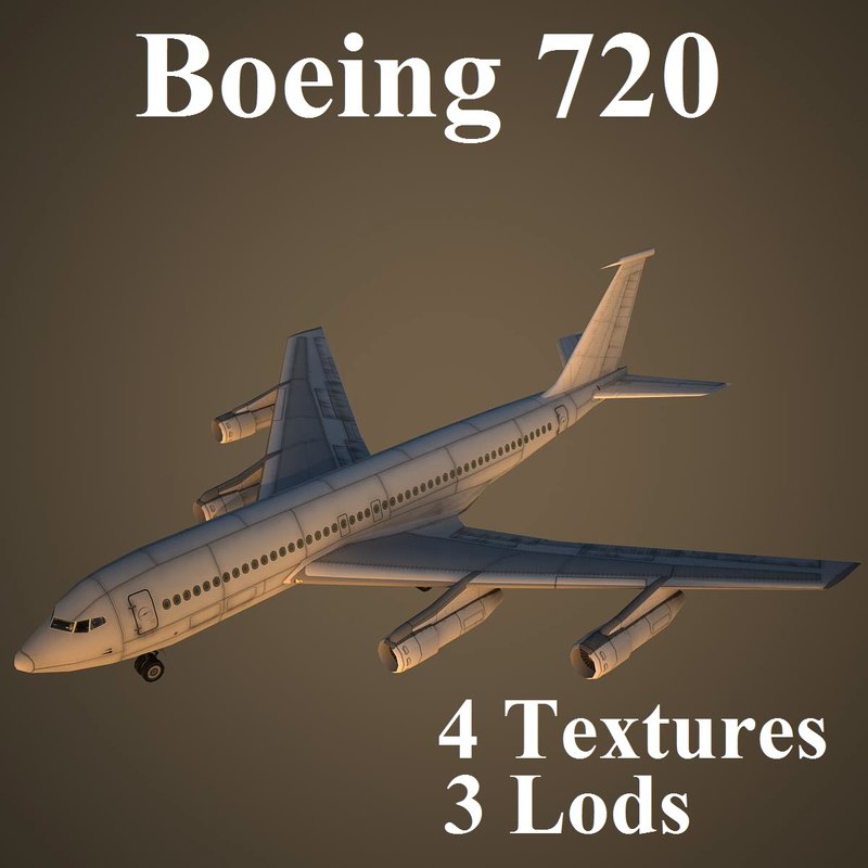 3d boeing 720 model