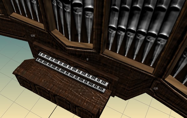 church pipe organ 3d model