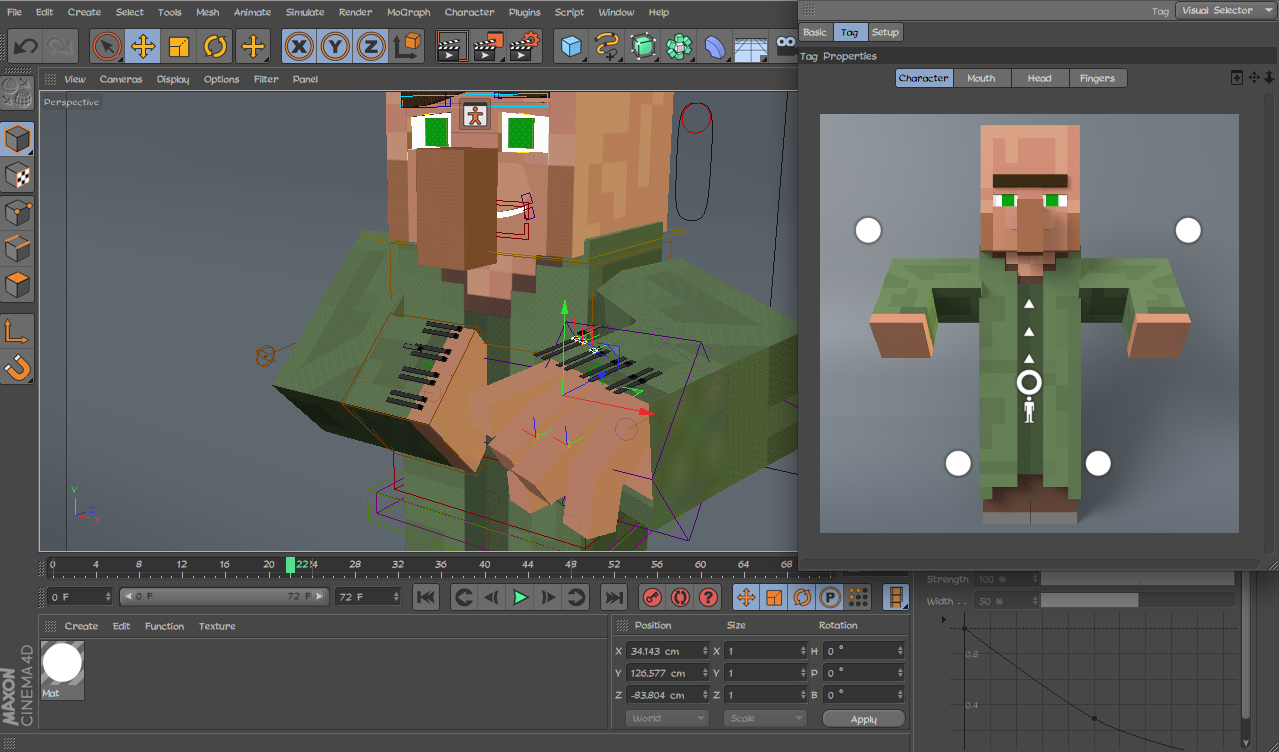 minecraft rig 3d model
