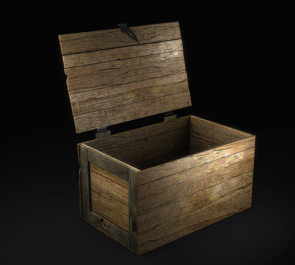 wooden box wood 3d model