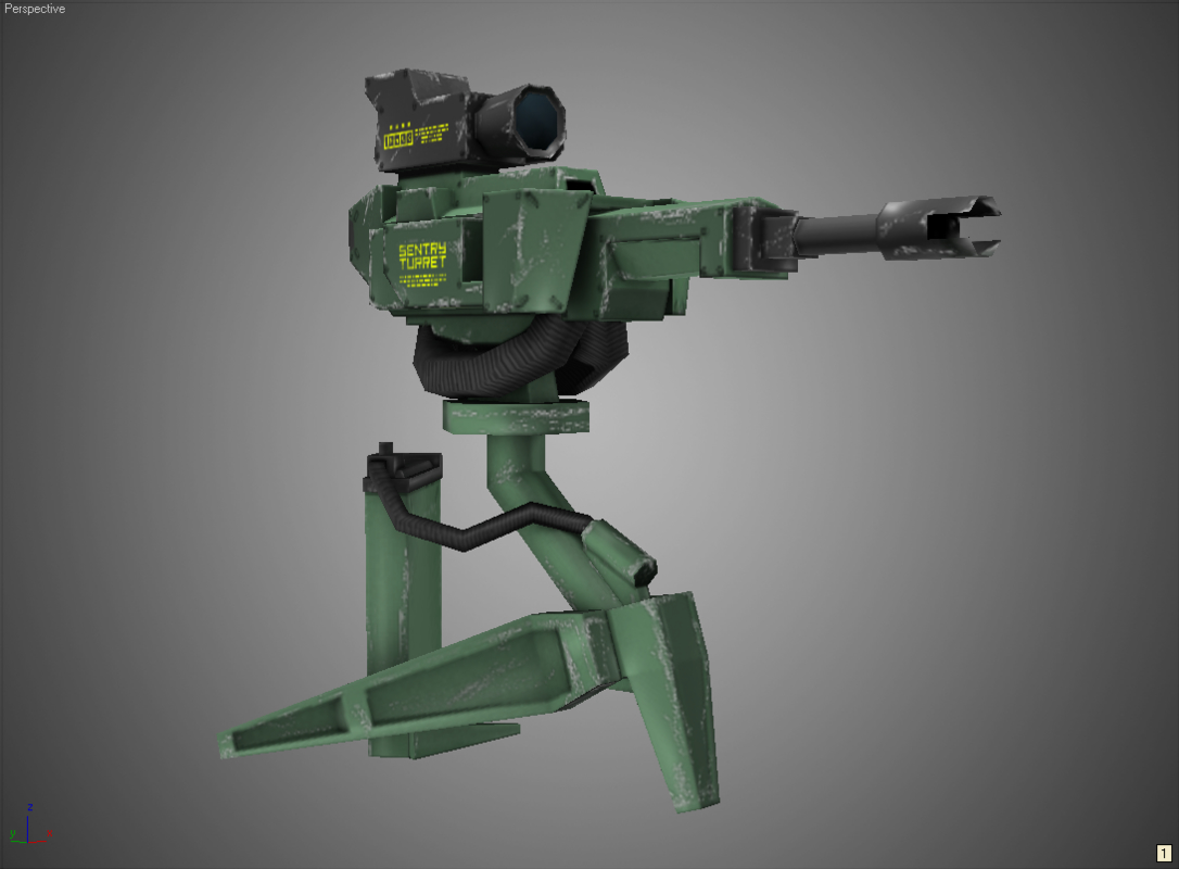 sentry turret 3d model