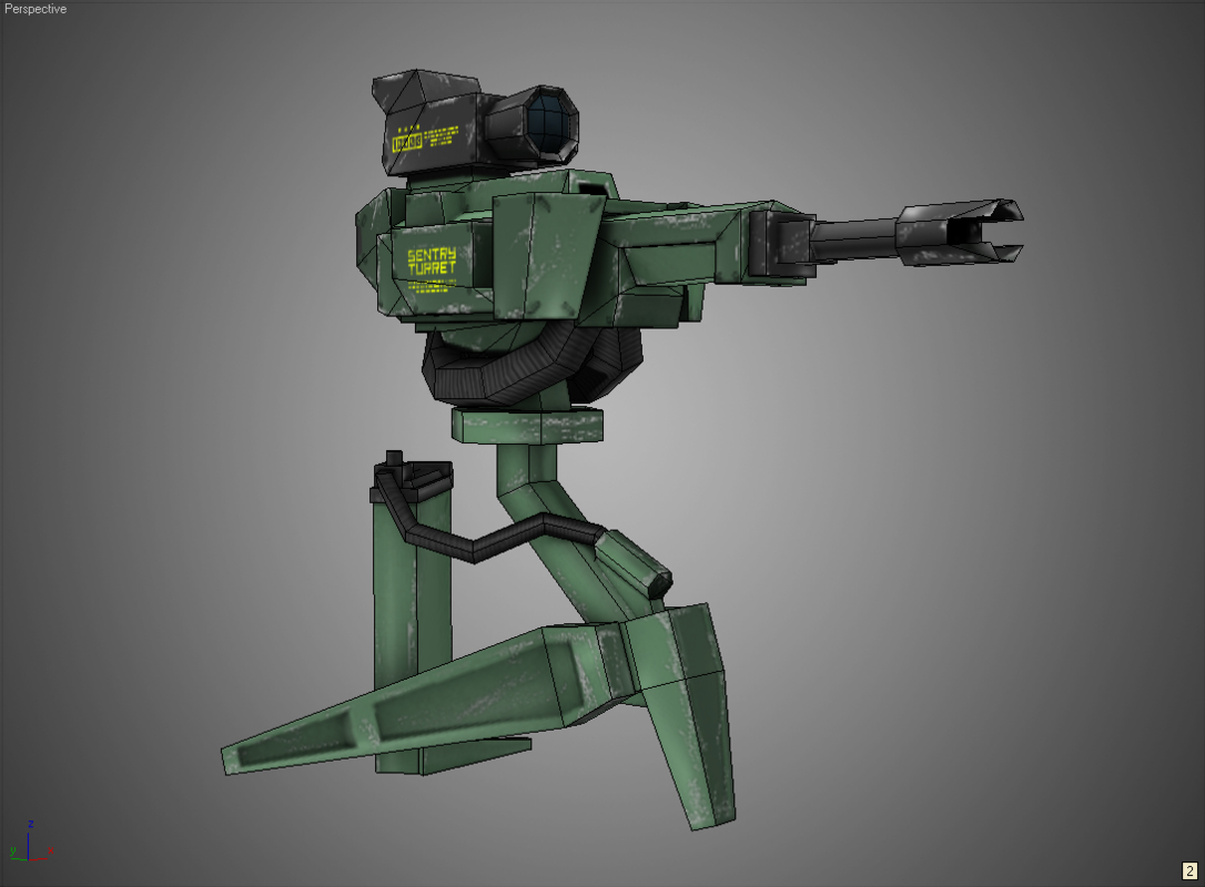 sentry turret 3d model