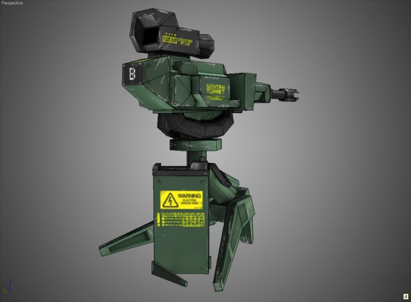 sentry turret 3d model