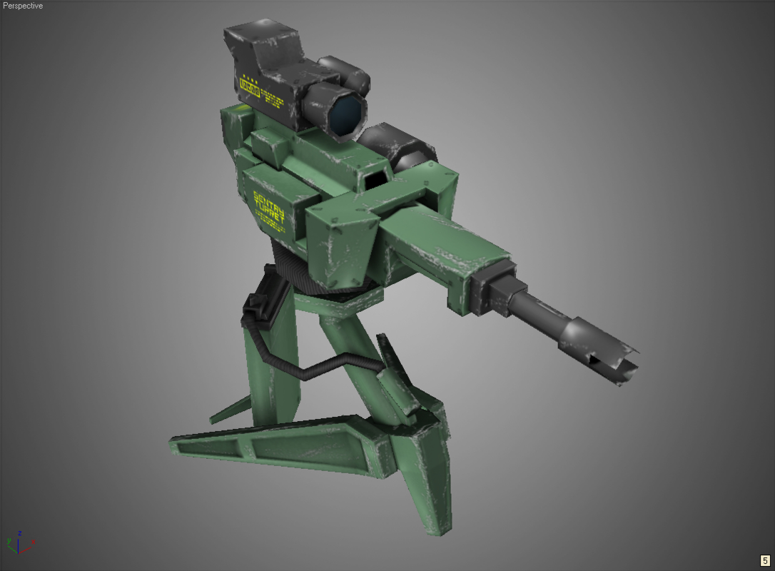 sentry turret 3d model