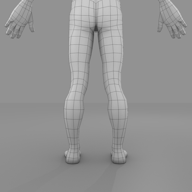 3ds max male base mesh