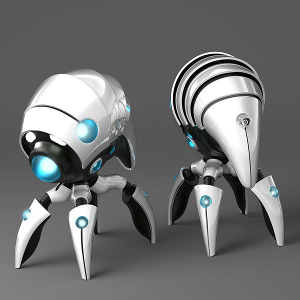 3d nanobot micro drone model