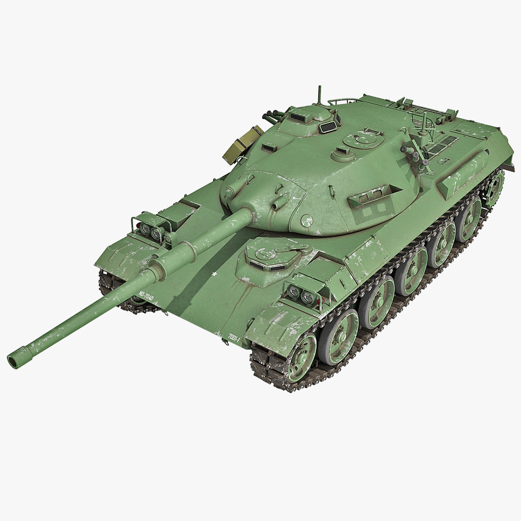 japanese type 74 tank 3d model