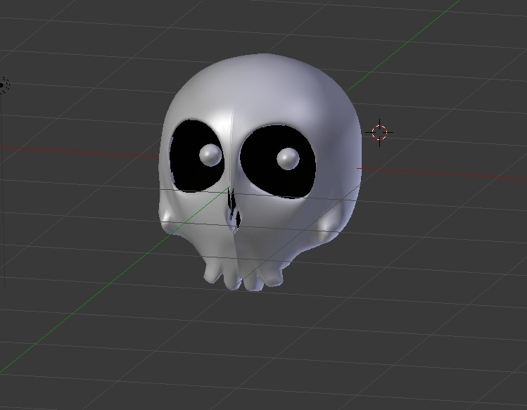 free cartoon skull 3d model