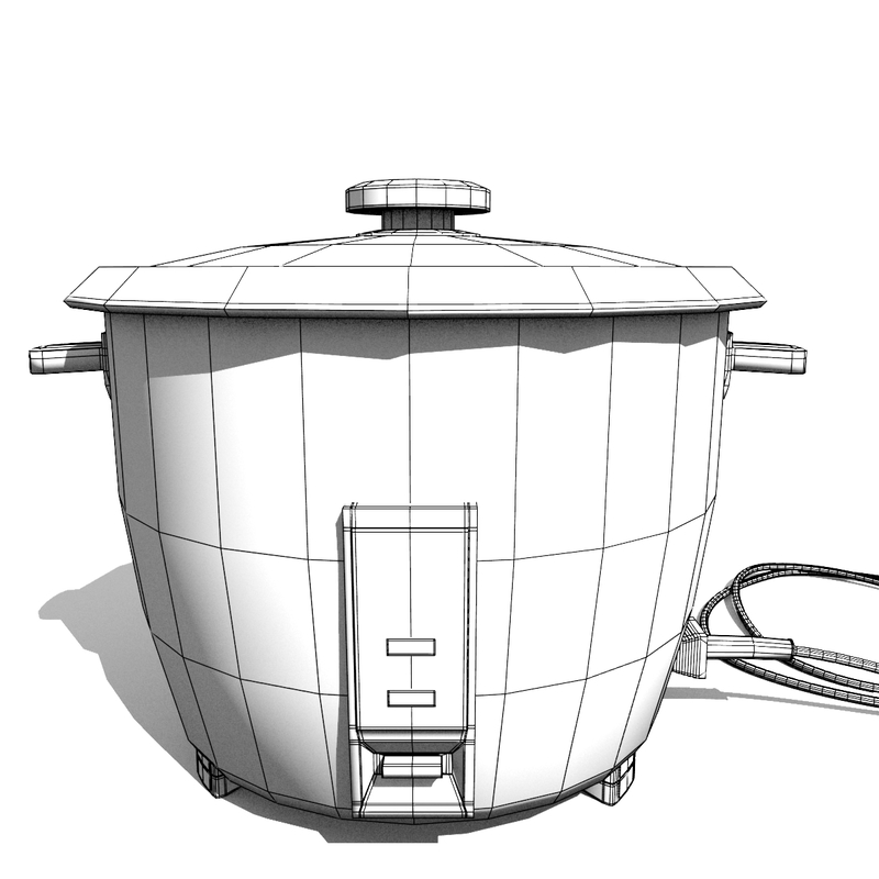 rice cooker 3d model