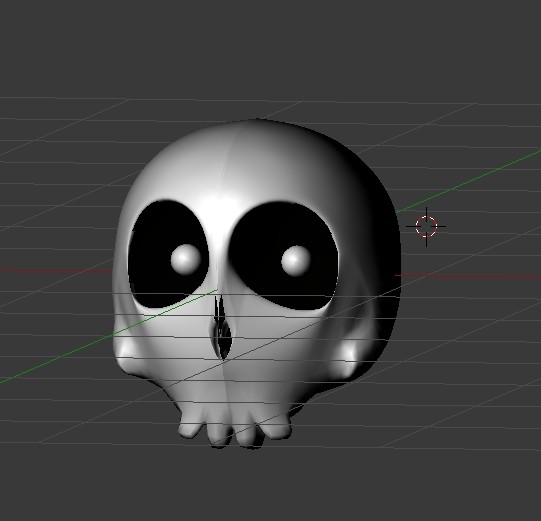 free cartoon skull 3d model