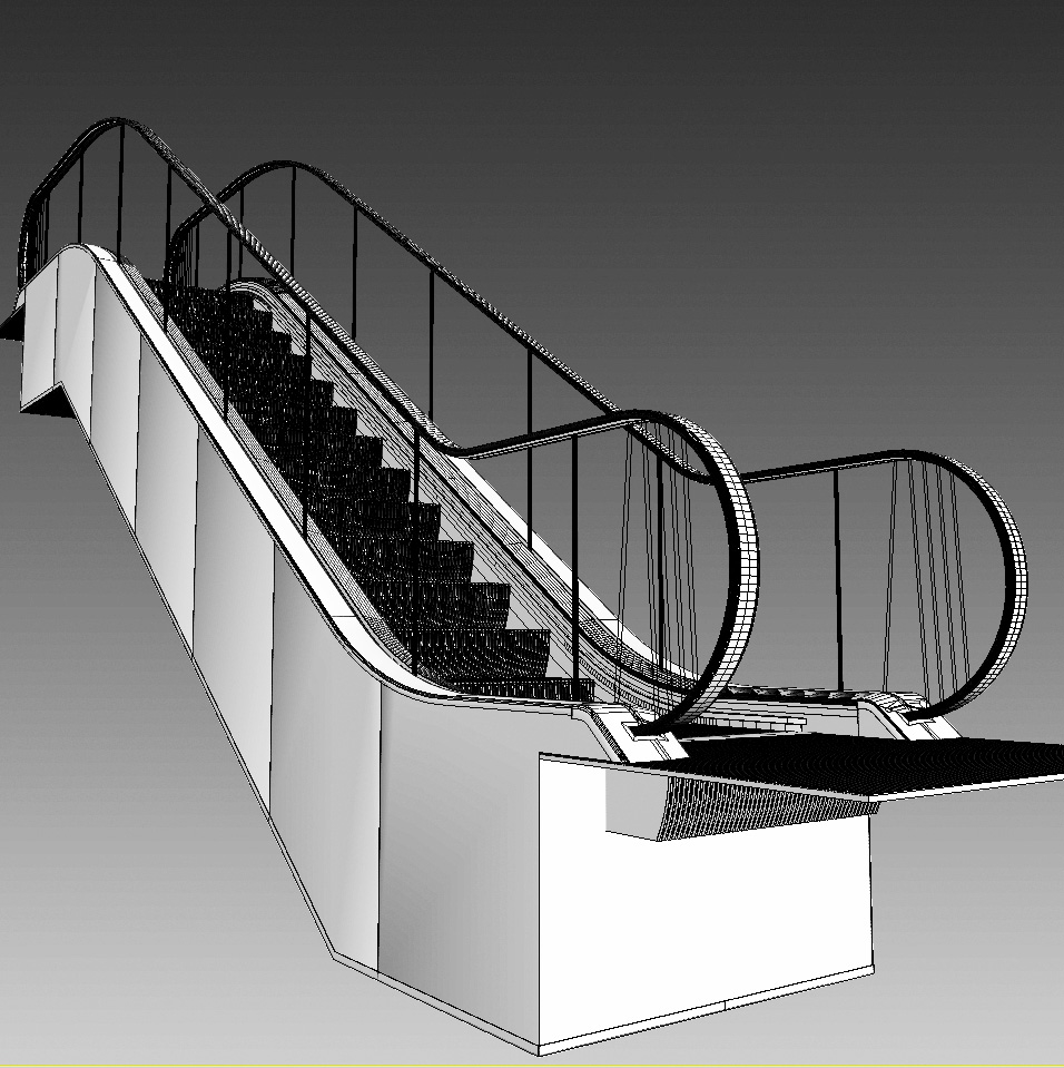 3d escalator 3m model
