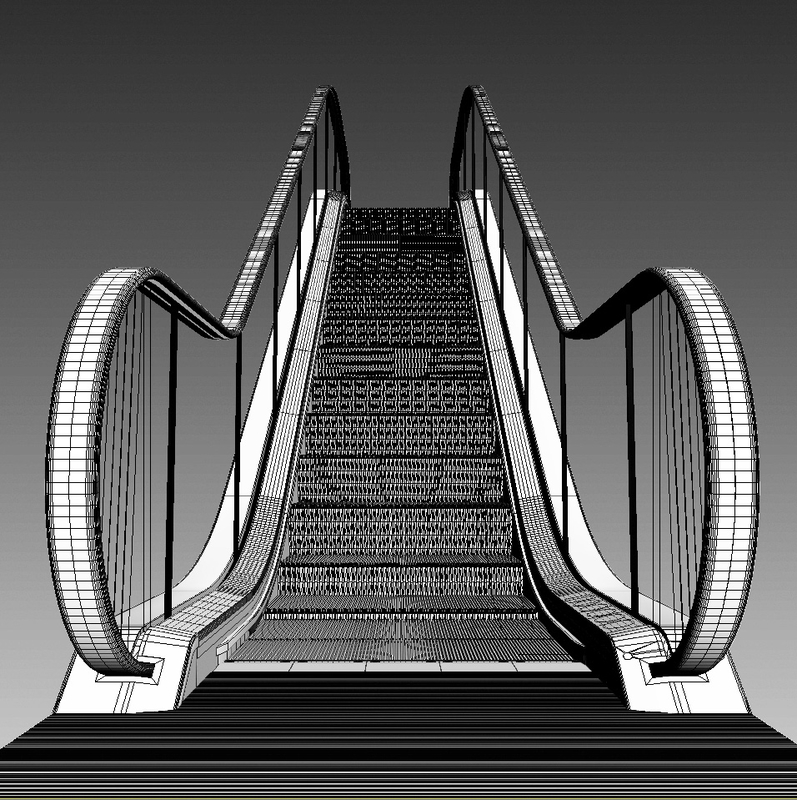 3d escalator 3m model
