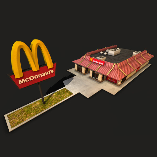 3d mcdonalds restaurant model