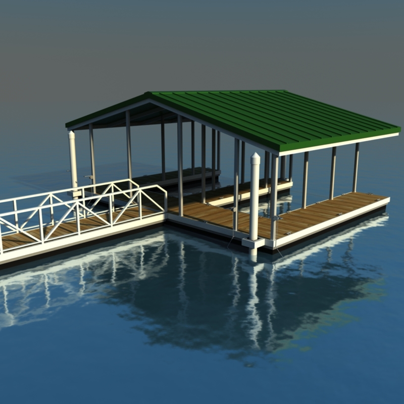 3d boat dock model