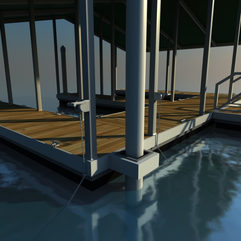 3d boat dock model