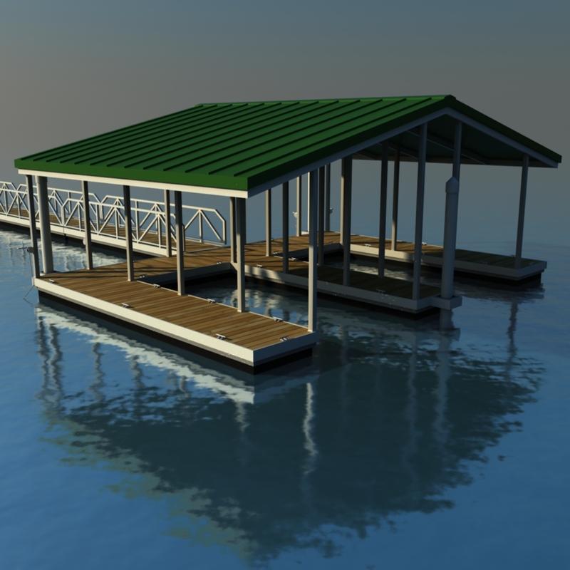 3d boat dock model
