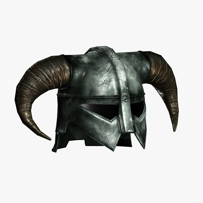 fantasy horned helmet 3d model