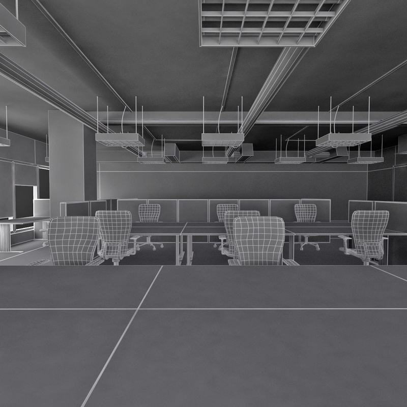 3d office design model