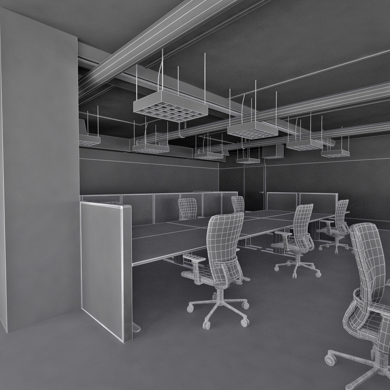 3d office design model