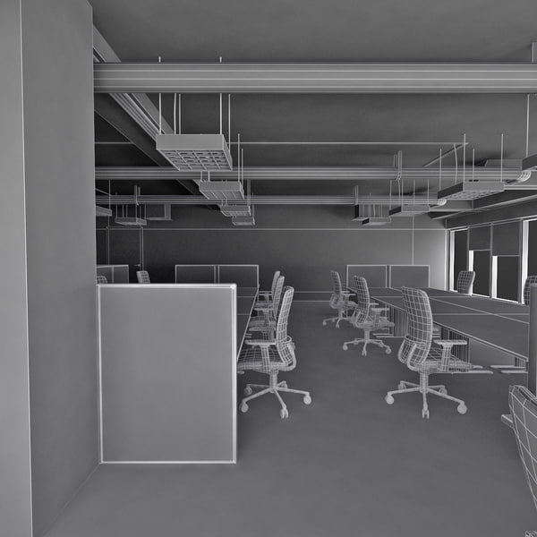3d office design model