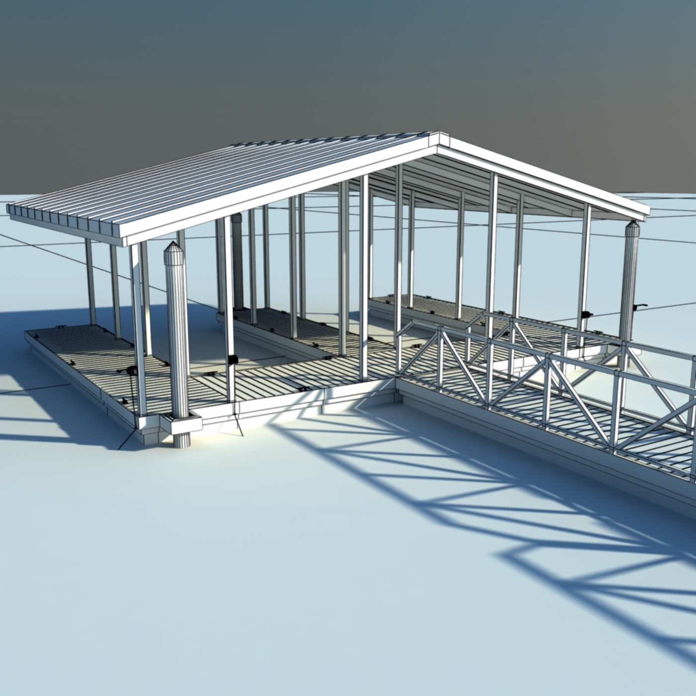 3d boat dock model