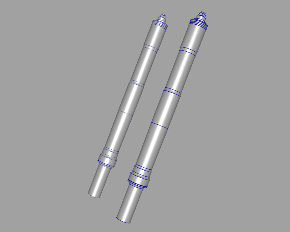 3d model motorcycle sport upside forks