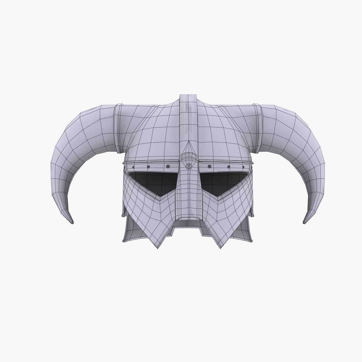 fantasy horned helmet 3d model