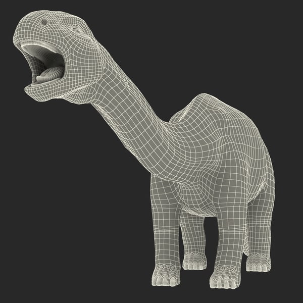 brontosaurus prehistoric dinosaur 3d model