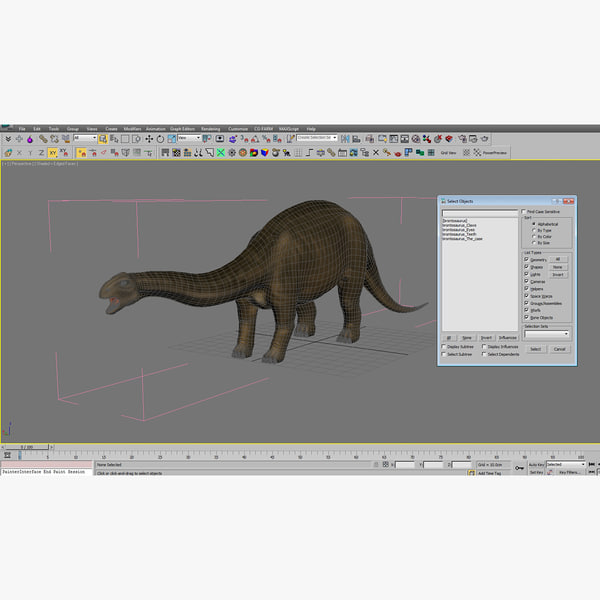 brontosaurus prehistoric dinosaur 3d model