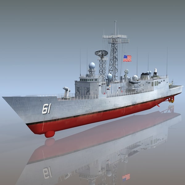 uss ingraham ffg-61 frigate ship 3d model