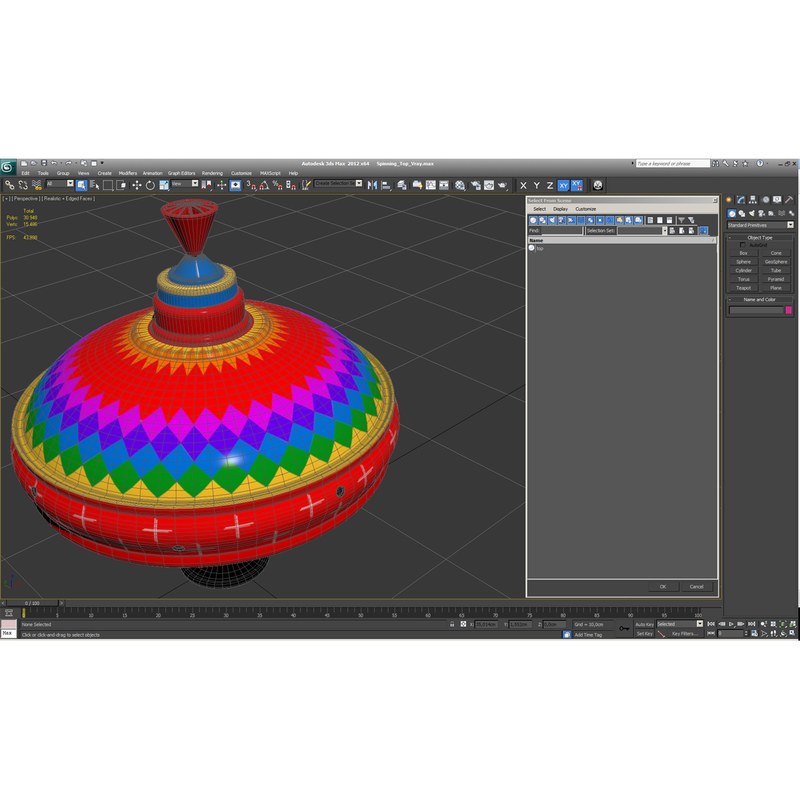 spinning 3d model