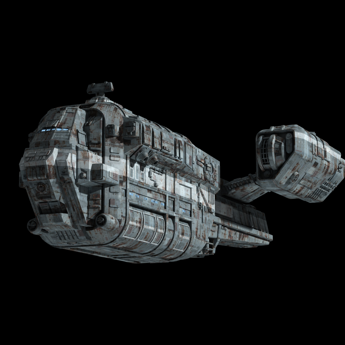 dxf space freighter