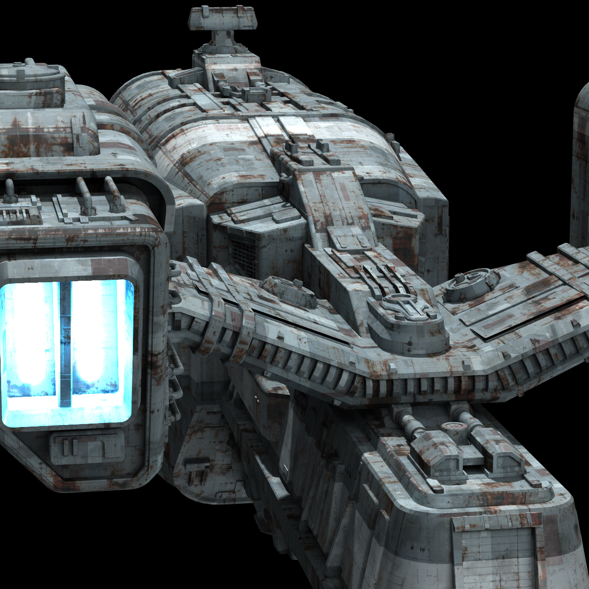dxf space freighter