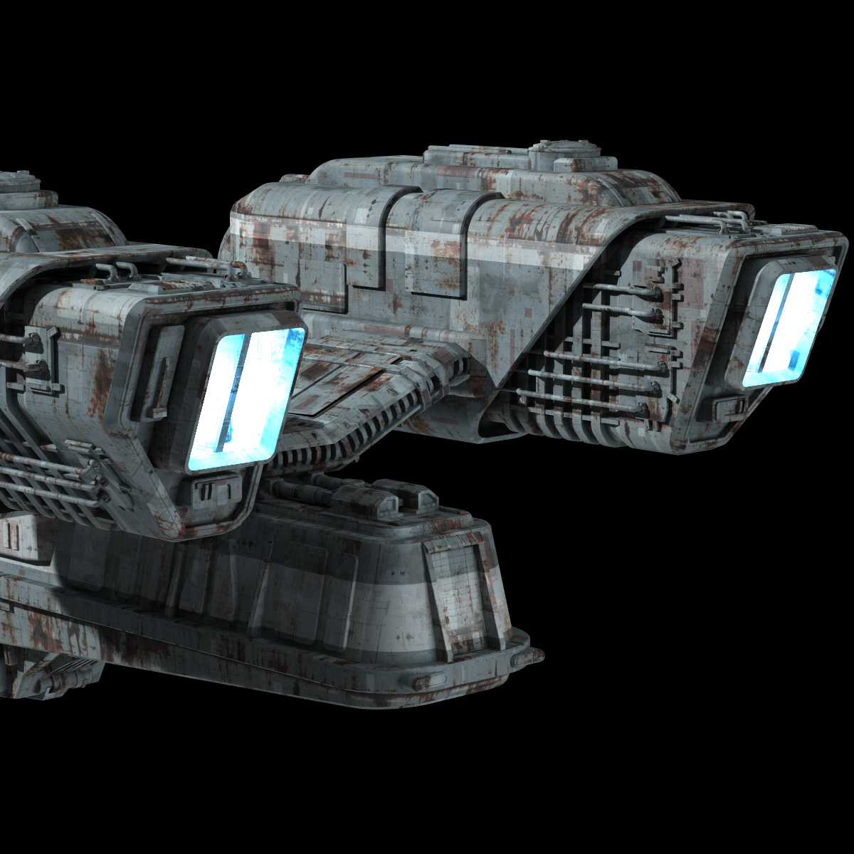 dxf space freighter