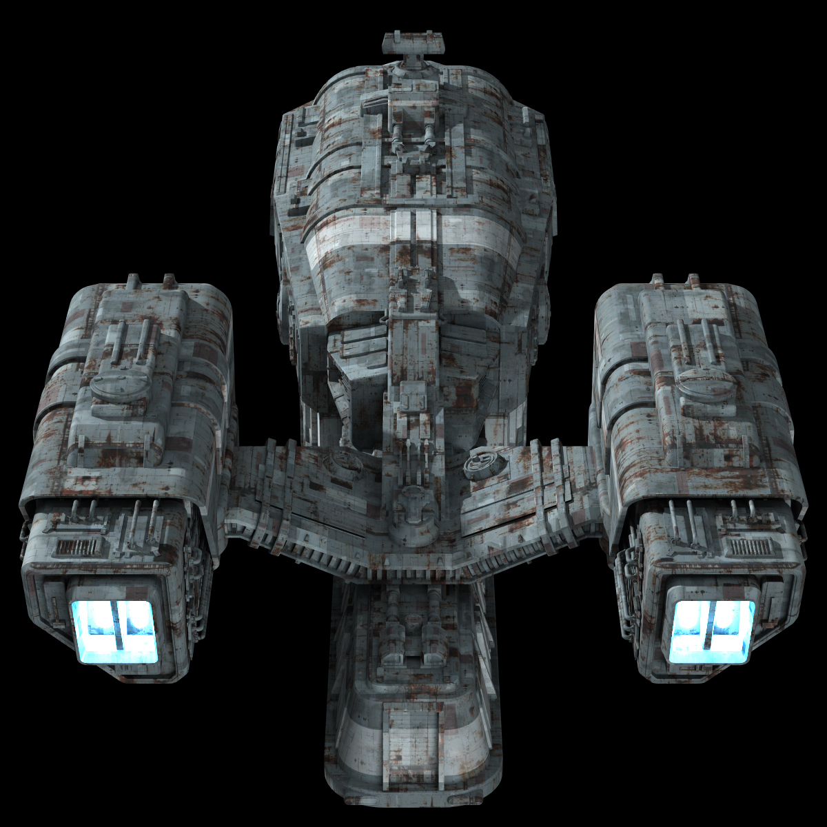 dxf space freighter