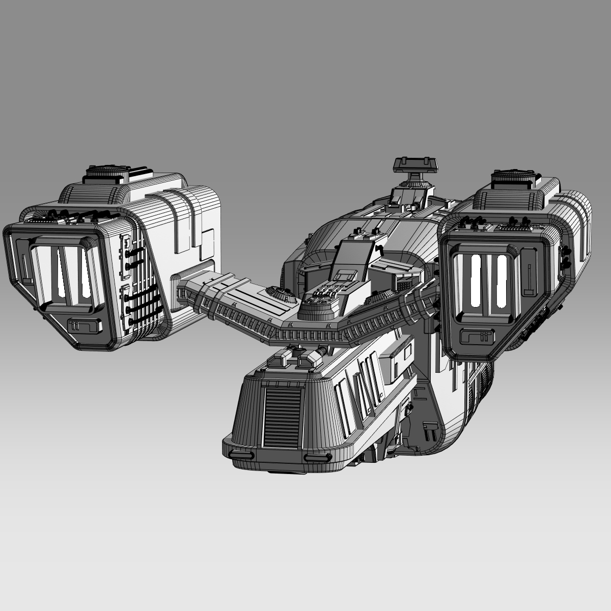 dxf space freighter