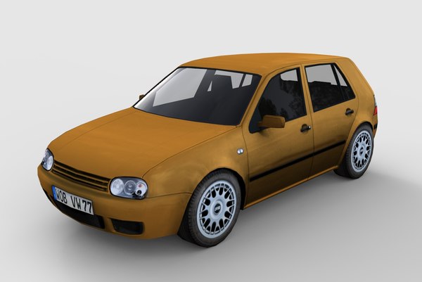 multicolor volkswagen golf iv 3d max