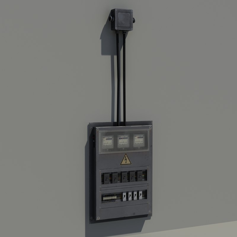 3d model box electrical