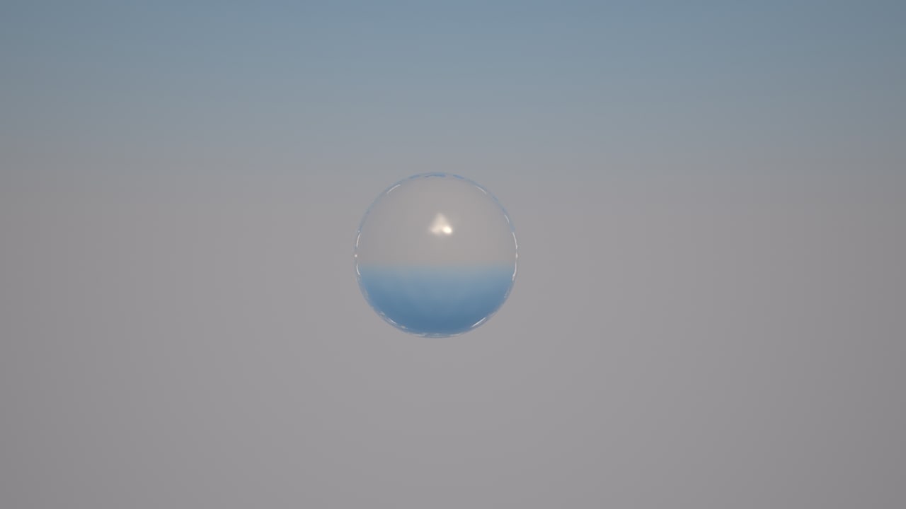 3d bursting water sphere