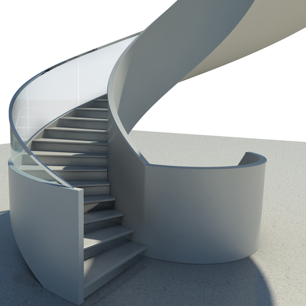 3d model spiral stair