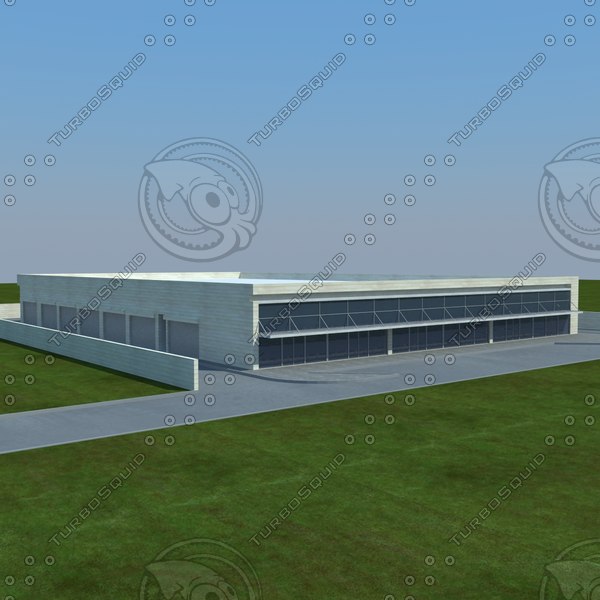 3d model factory building