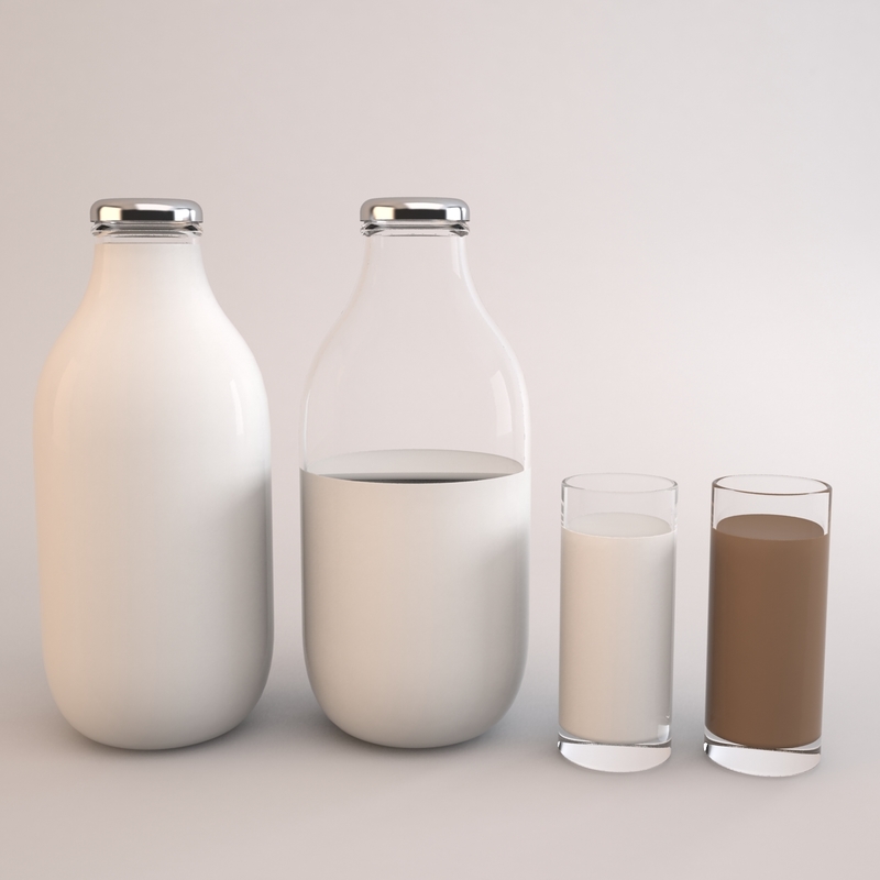 milk bottle 3d model