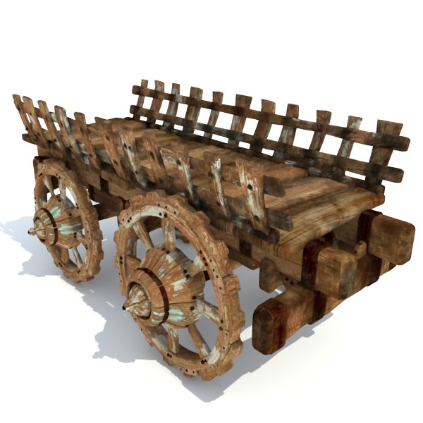 medieval cart 3d max