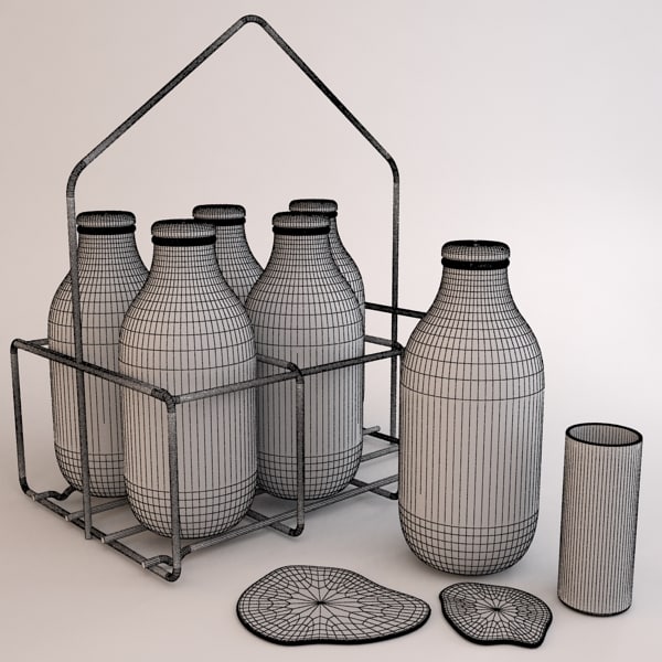 milk bottle 3d model