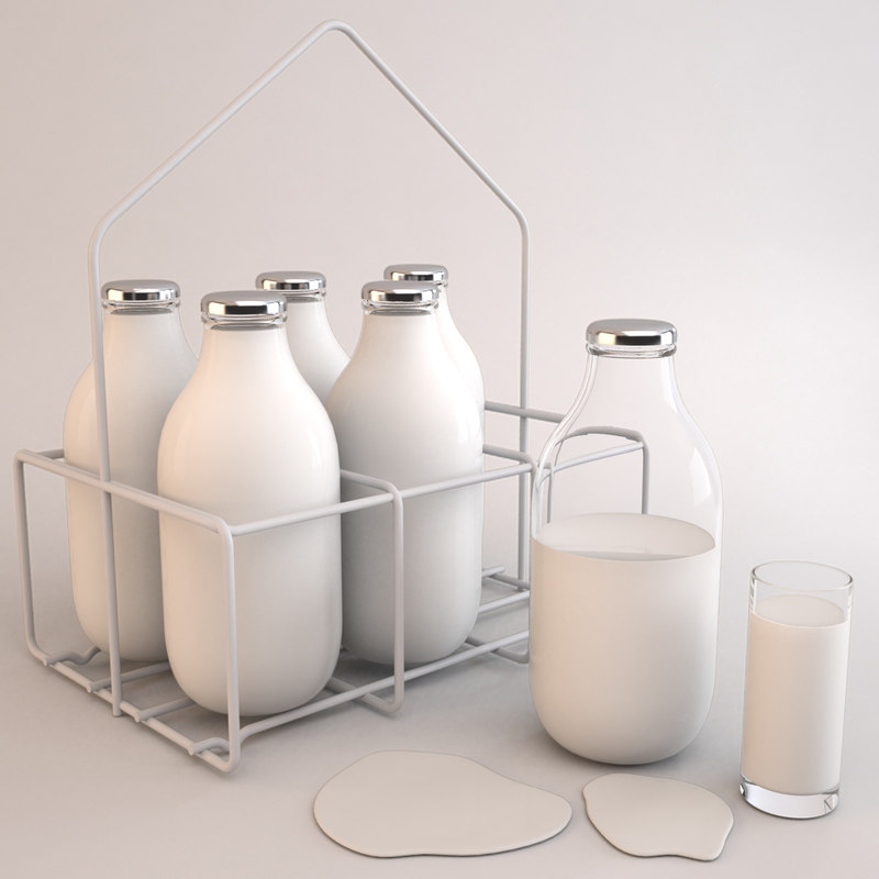milk bottle 3d model