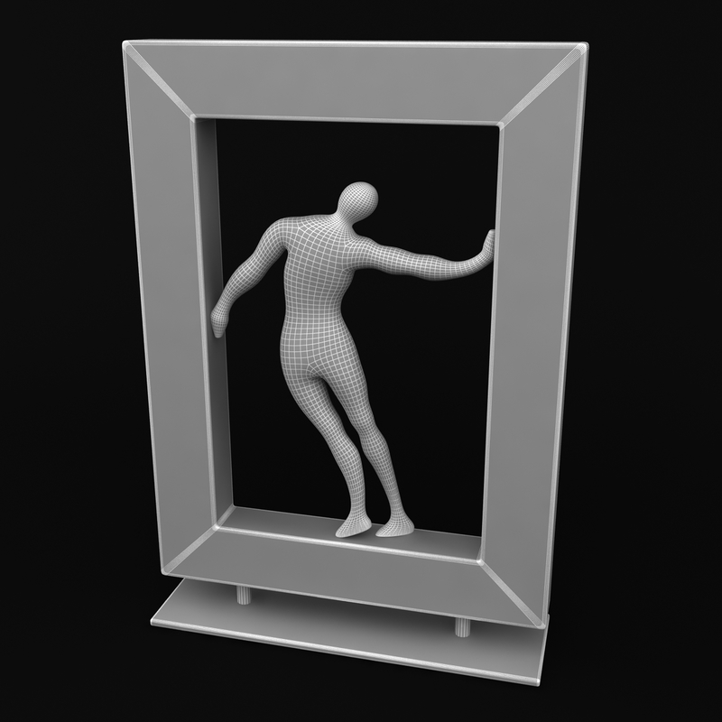 3d framed man figure
